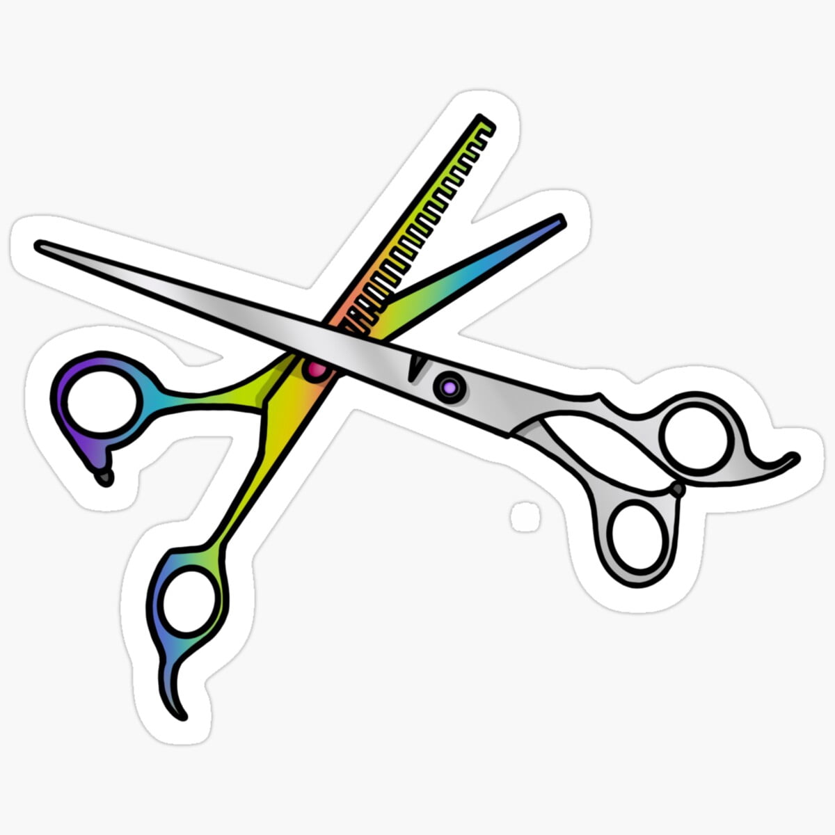 Kira Sticker - Grooming Shears Sticker, Funny Waterproof Decal For Pet ...