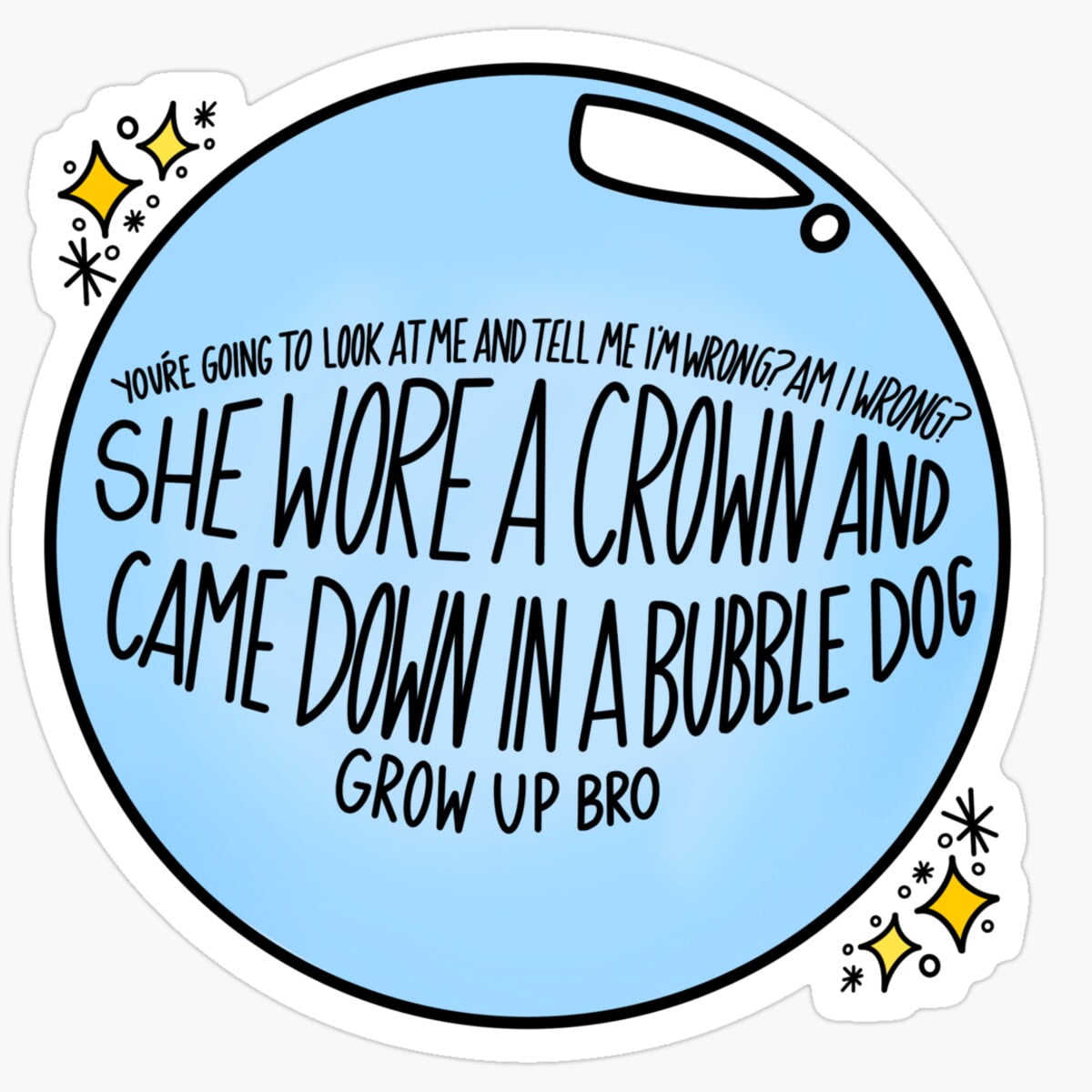 Kira Sticker - Grow Up Bro Sticker, Funny Waterproof Decal For Pet ...