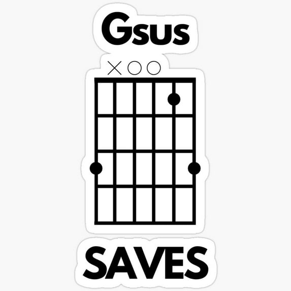 Kira Sticker Gsus Saves (Jesus Saves) Chord Pun - Perfect Birthday Gift ...