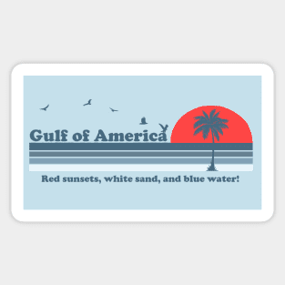Kira Sticker With Gulf Of America Vintage Retro Sunset Decorative ...