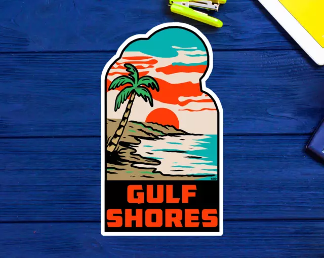 Kira Sticker With Gulf Shores Alabama Beach Palms Al Vintage Laptop Car ...