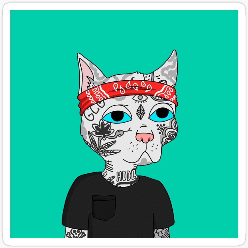 Kira Sticker - Gutter Cat Gang 22 Nft Sticker - Single, Trio, Or Squad ...