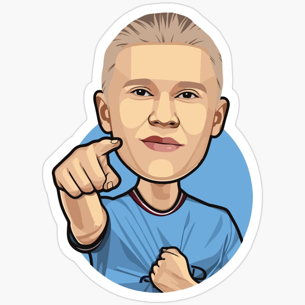 Kira Sticker - Haaland Cartoon Illustration Sticker - Walmart.com