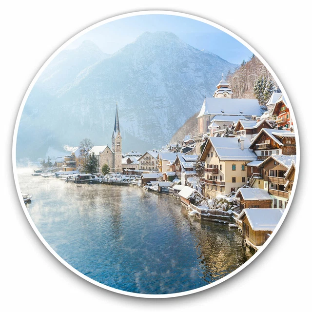 Kira Sticker With Hallstatt Town Lake The Alps Austria Cool Gift ...