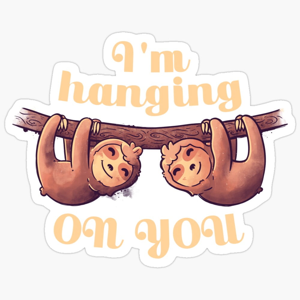 Kira Sticker With I'M Hanging On You Cute Lover Lazy Gift Decorative ...
