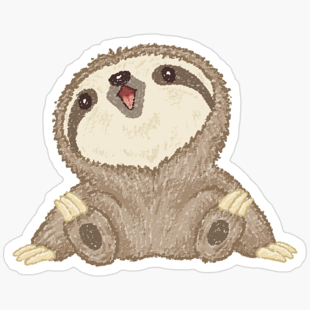 Kira Sticker - Happy Sloth Gift For You - Phone Stickers, Waterproof ...