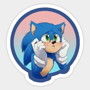 Kira Sticker With Happy Sonic Sticker & Comics, Game, Vintage, Animal ...