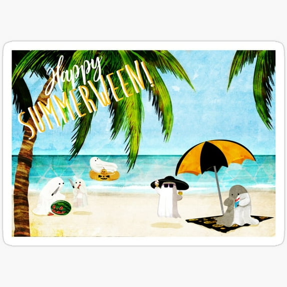 Kira Sticker - Happy Summerween - Phone Stickers, Waterproof Decals ...