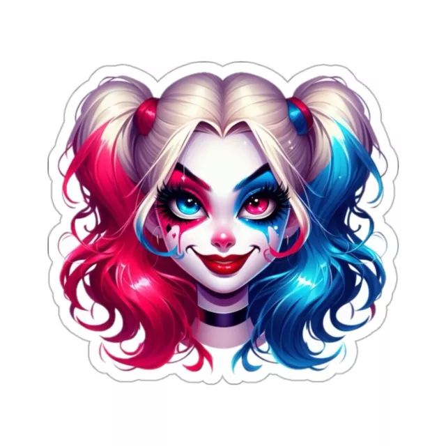 Kira Sticker With Harley Quinn Cute Avatar Color Splash Fan Artwork ...