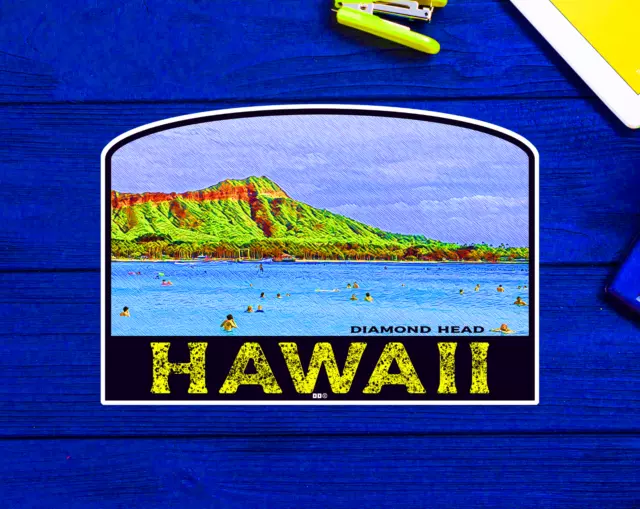 Kira Sticker With Hawaii Diamond Head Honolulu Vintage Beach Oahu Decal ...
