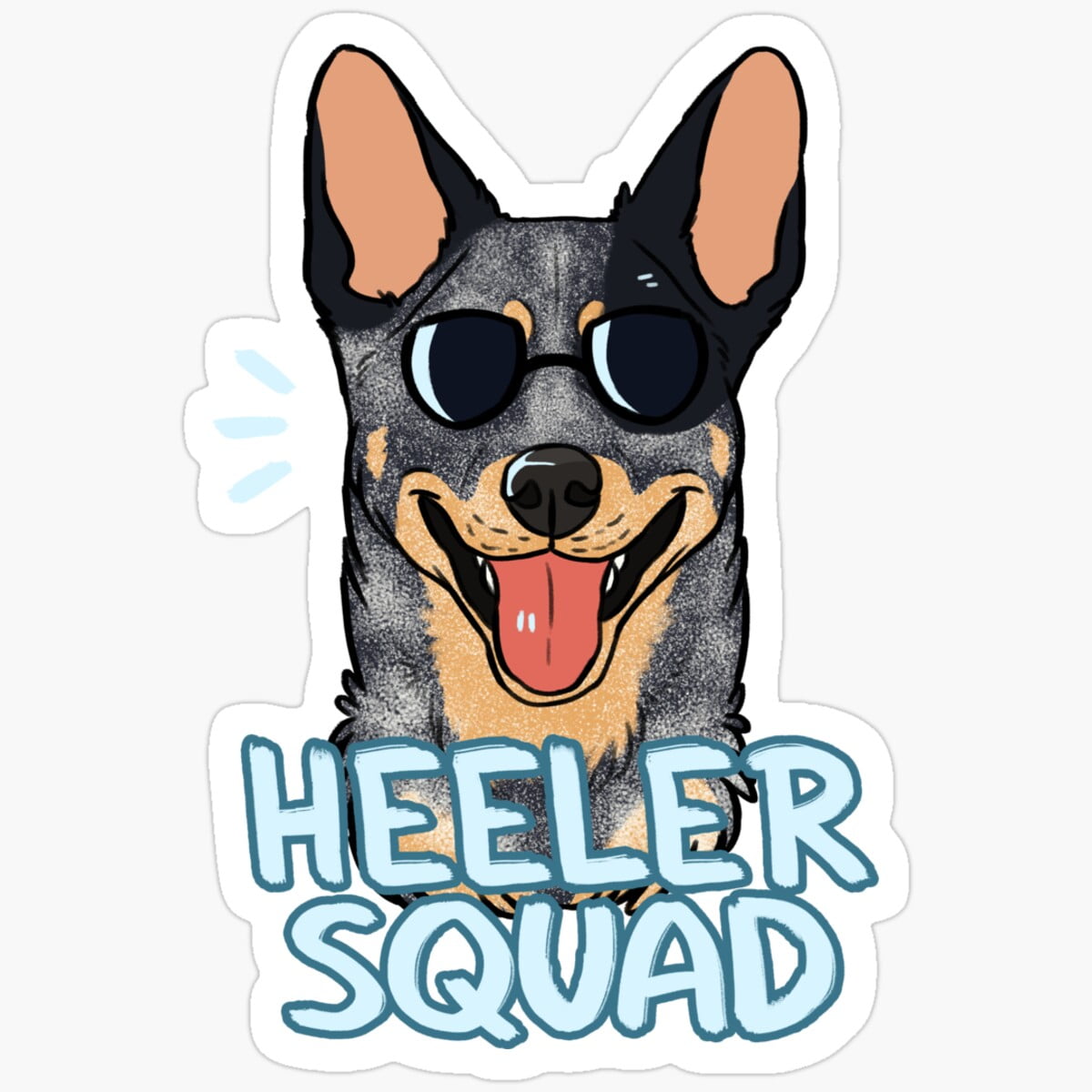 Kira Sticker - Heeler Squad (Blue) Sticker, Funny Waterproof Decal For ...