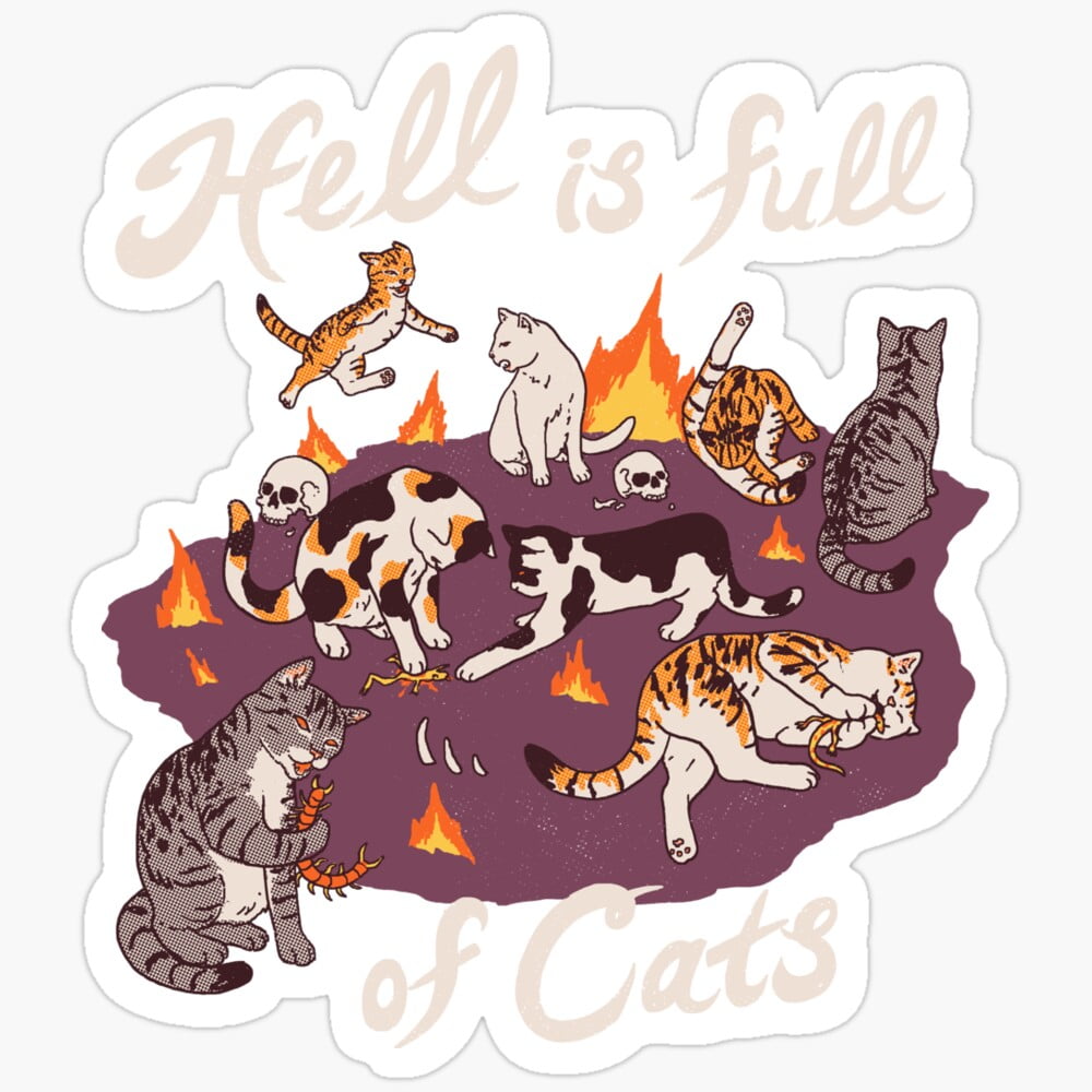 Kira Sticker - Hell Is Full Of Cats Sticker - Single, Trio, Or Squad ...
