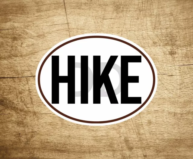 Kira Sticker With Hike Decal Black And White Oval Hiking Hiker Euro ...