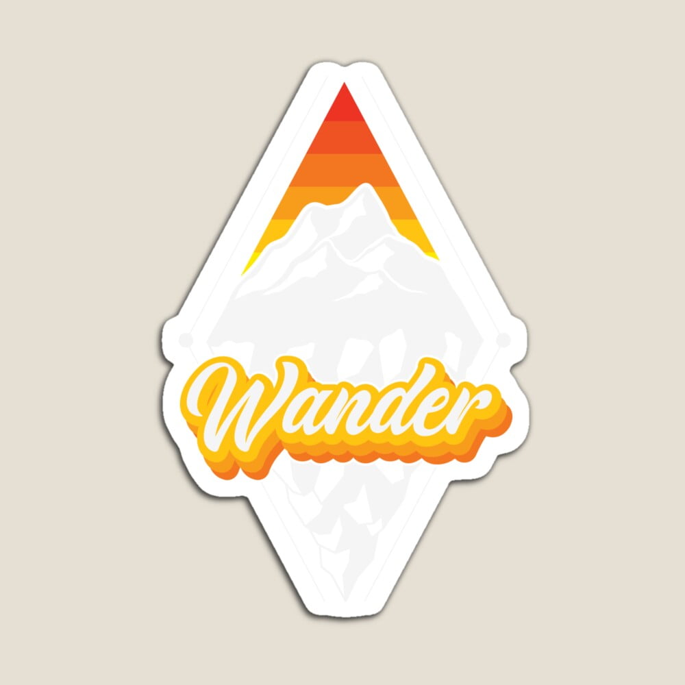 Kira Sticker With Hiking Wander Mountains Nature Camping Vintage ...