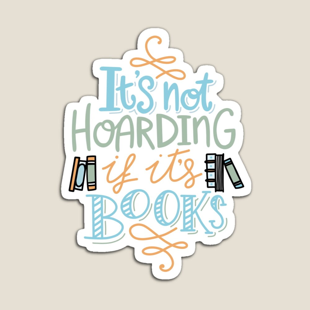 Kira Sticker With Hoarding Books - Book Nerd Quote Sticker Decorative ...