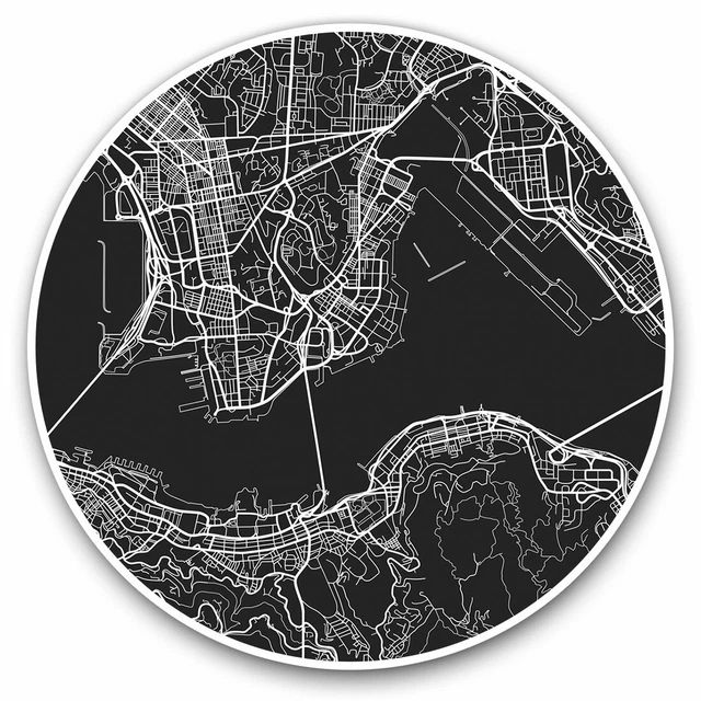 Kira Sticker With Hong Kong Urban Street Map Cool Gift Decorative ...