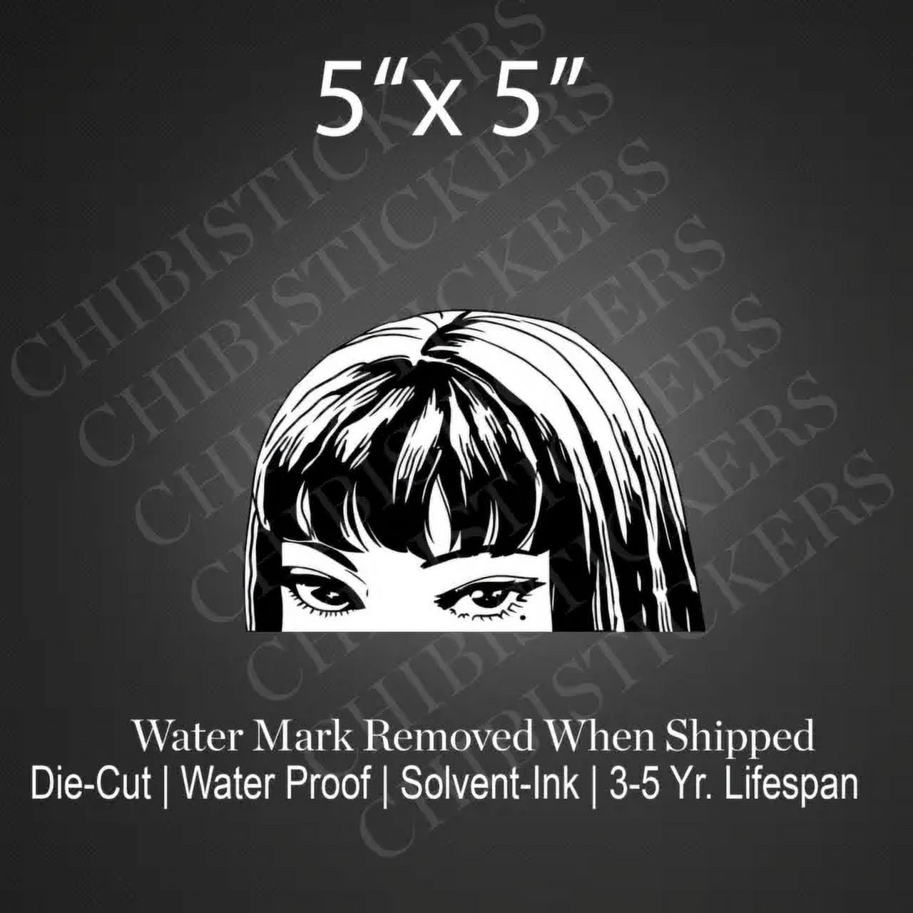 Kira Sticker With Horror Goth Girl Spiral Anime Dark Weeb Otaku Sticker ...