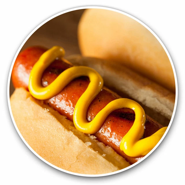 Kira Sticker With Hot Dog With Yellow Mustard Cool Gift Decorative ...