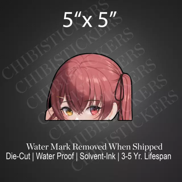 Kira Sticker With Houshou Marine Hololive Anime Car Decal Vinyl ...