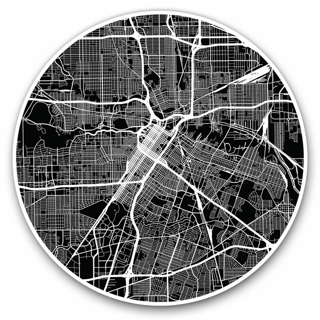 Kira Sticker With Houston Texas Usa Urban Map Cool Gift Decorative ...