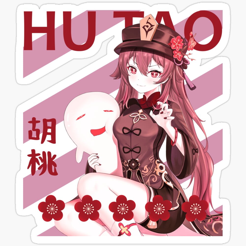 Kira Sticker - Hu Tao Genshin Impact Aesthetic Anime Vaporwave Gift For ...
