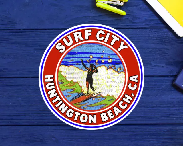 Kira Sticker With Huntington Beach California Decal Surfing Pacific ...