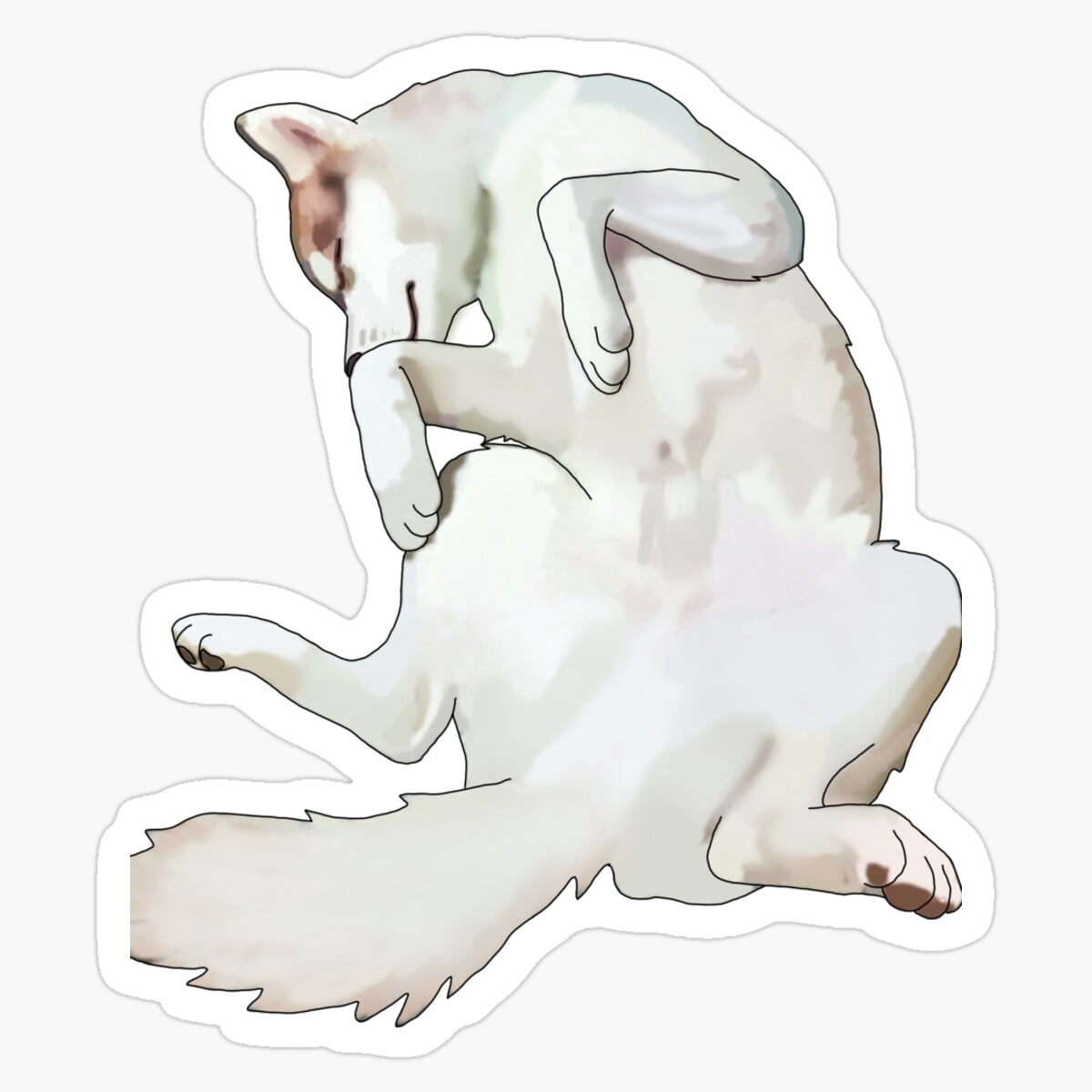 Kira Sticker - Husky Belly Sticker, Funny Waterproof Decal For Pet ...