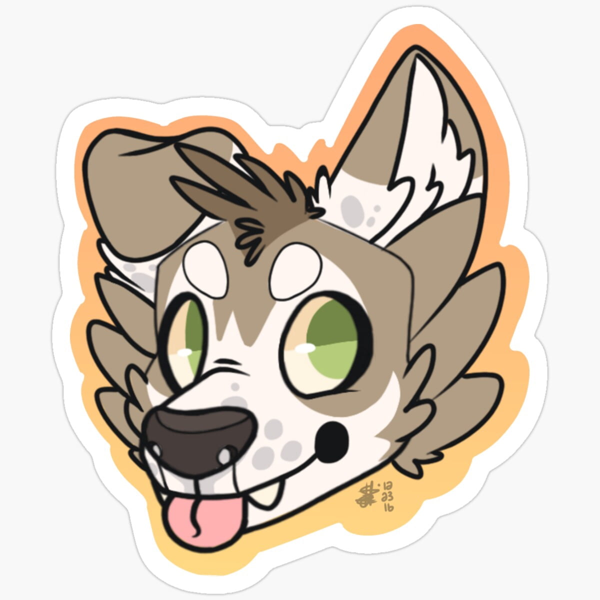 Kira Sticker - Husky Head Bubble Sticker, Funny Waterproof Decal For ...