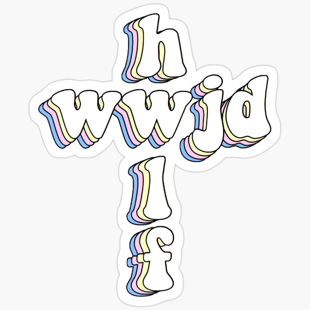 Kira Sticker Hwlf X Wwjd Cross - Perfect Birthday Gift For Everyone ...
