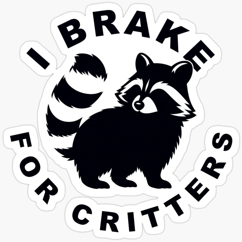 Kira Sticker - I Brake For Critters Gift For You - Phone Stickers ...