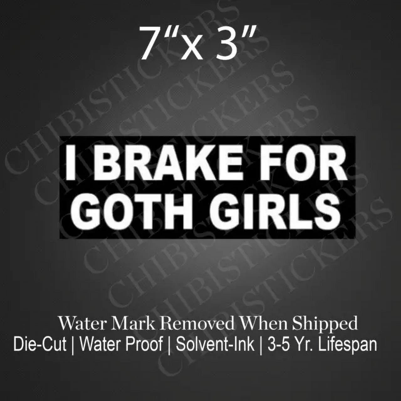 Kira Sticker With I Brake For Goth Girls Car Decal Bumper Decorative ...