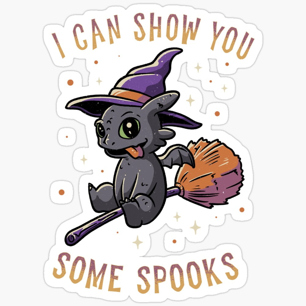Kira Sticker With I Can Show You Some Spooks Cute Spooky Decorative ...
