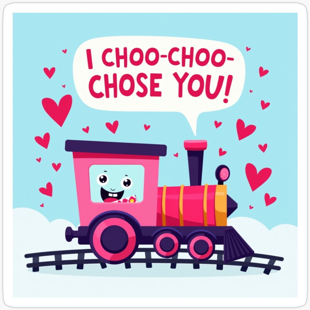 Kira Sticker - I Choo-Choo-Choose You - Cute Valentine'S Day Train ...