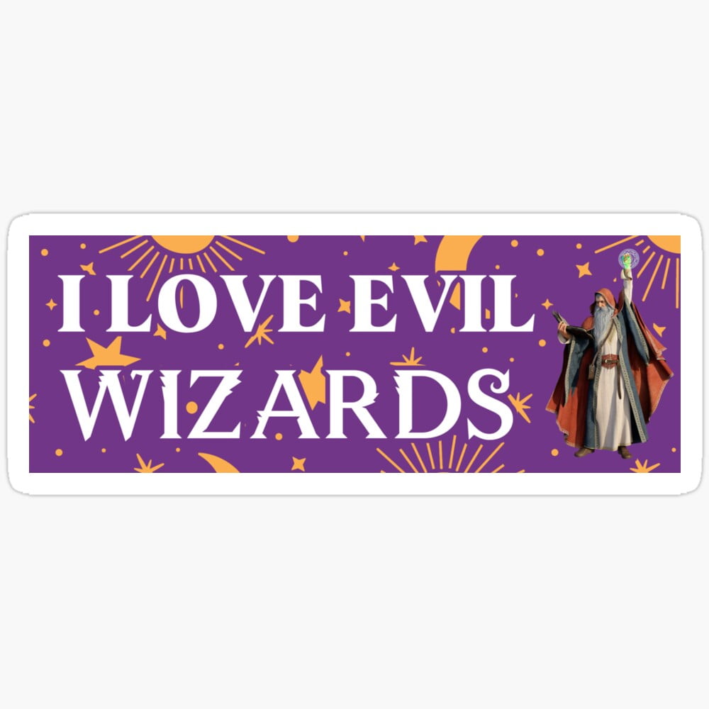 Kira Sticker With I Love Evil Wizards Magic Magical Bumper Decorative ...