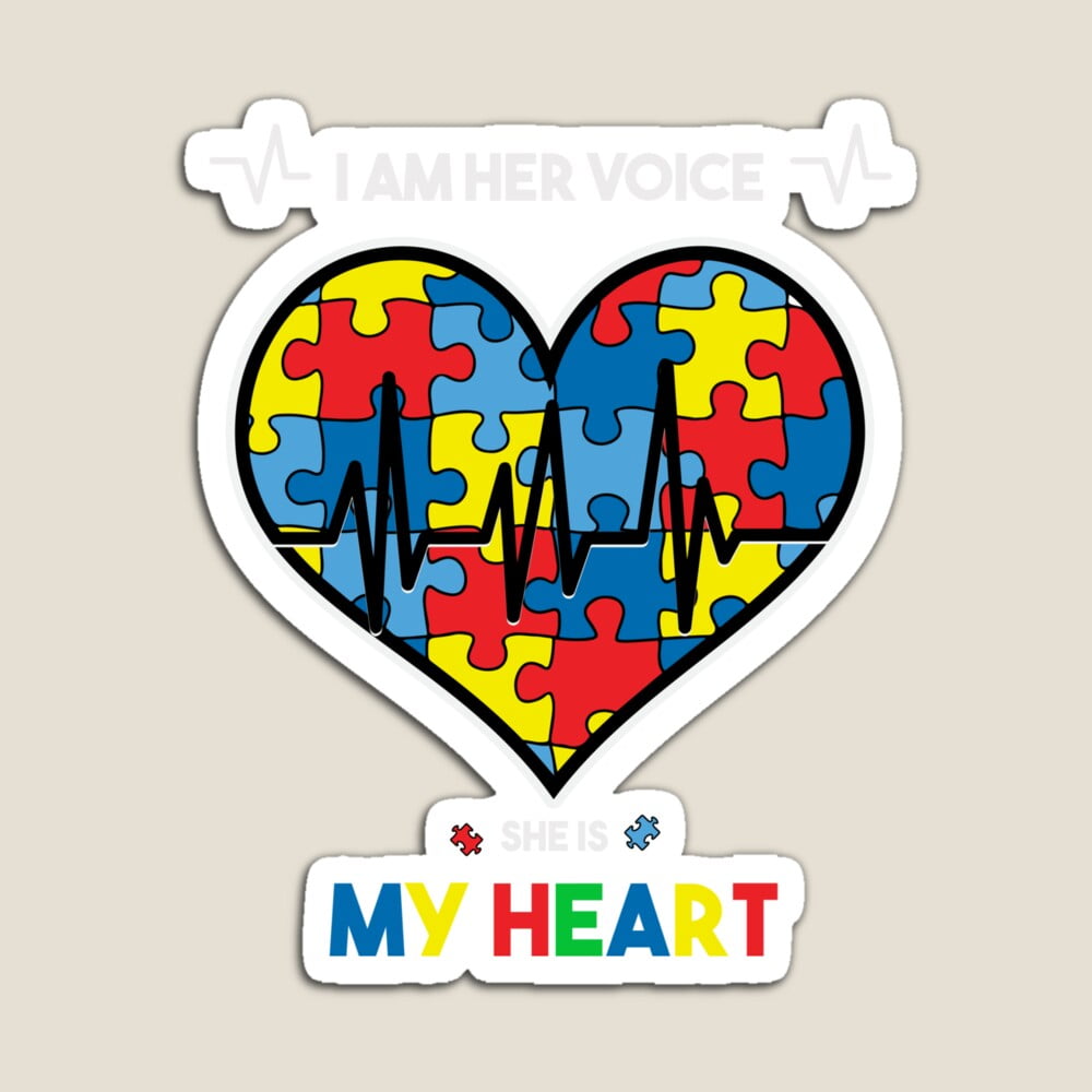 Kira Sticker With I Am Her Voice She Is My Heart Autism Sticker ...