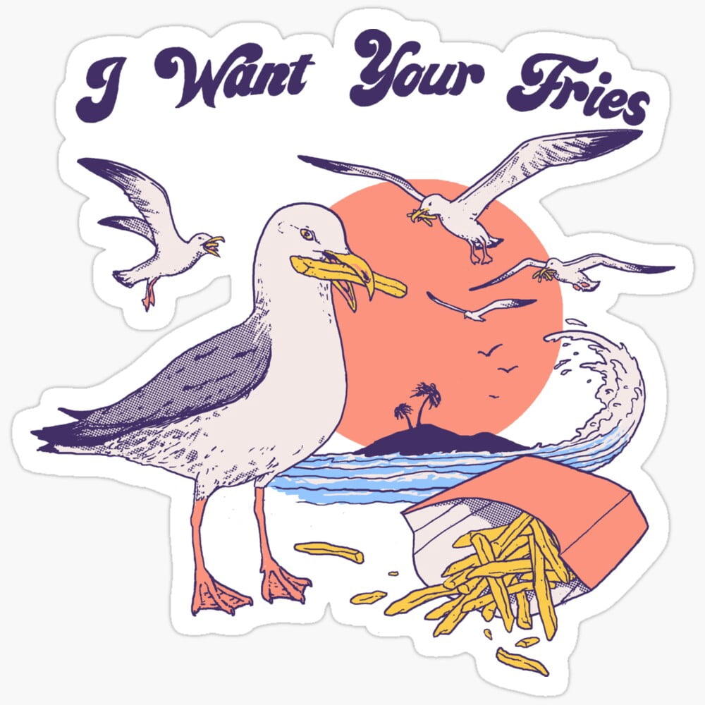 Kira Sticker - I Want Your Fries Sticker - Single, Trio, Or Squad ...