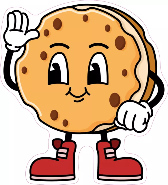 Kira Sticker With Ice Cream Cookie Sandwich Waving Window Decal ...