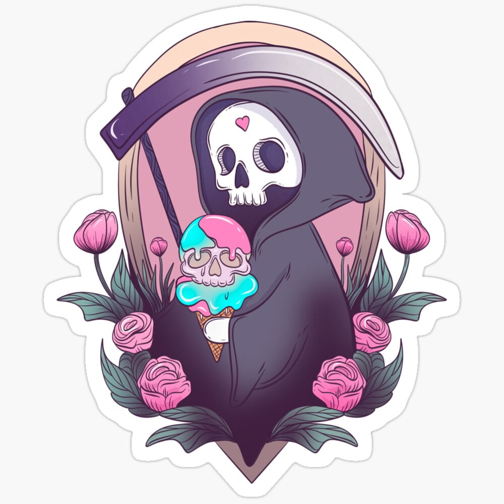 Kira Sticker - Ice Cream Death - Phone Stickers, Waterproof Decals ...
