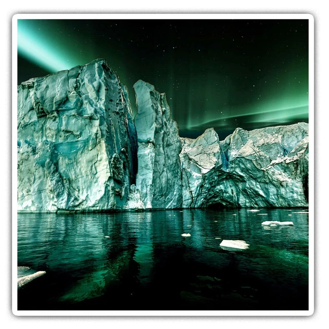 Kira Sticker With Iceland Greenland Fjord Aurora Borealis Decorative ...