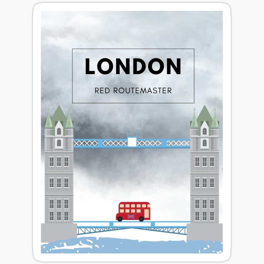 Kira Sticker - Iconic London Red Routemaster - London Bus Gift For You ...