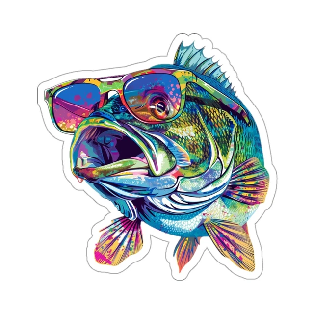 Kira Sticker With Id Rather Be Bass Fishing Sunglasses Multi Colored ...