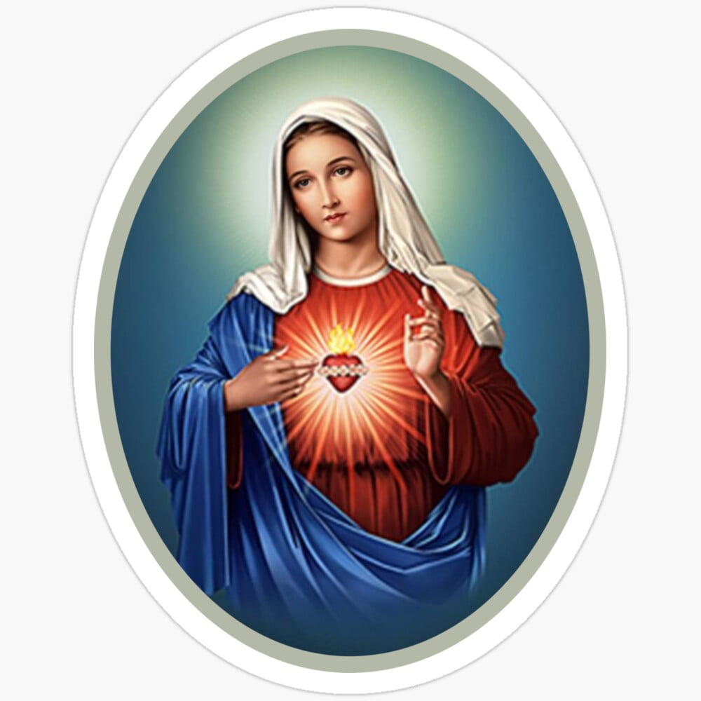 Kira Sticker Immaculate Heart Of Mary, Virgin Mary - Perfect Birthday ...