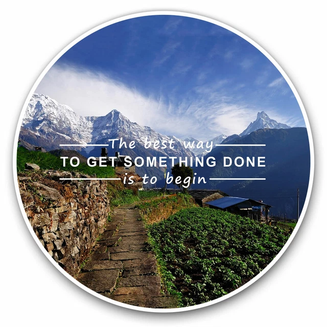 Kira Sticker With Inspiring Motivational Mountain View Cool Gift ...