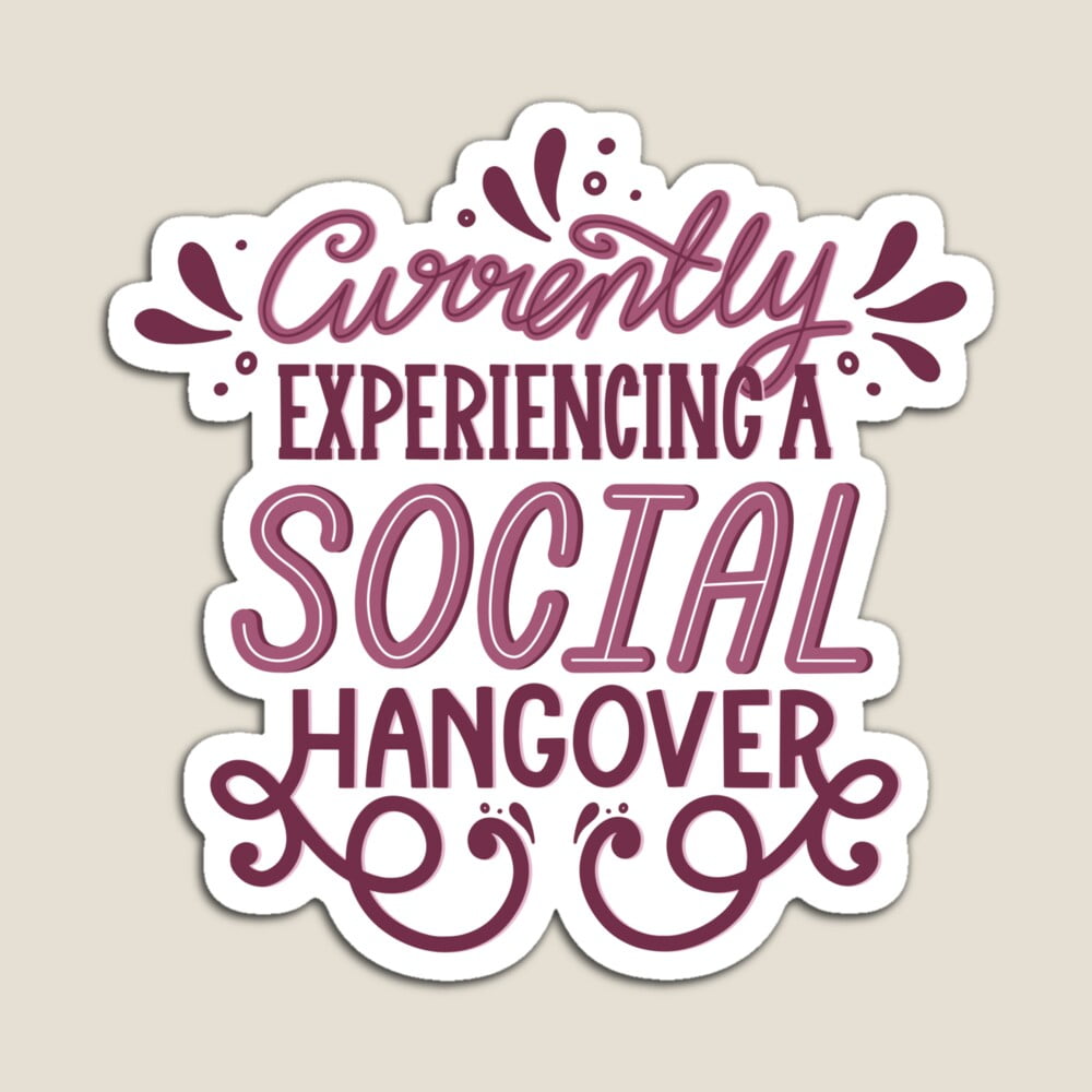 Kira Sticker With Introverted - Social Hangover Sticker Decorative ...
