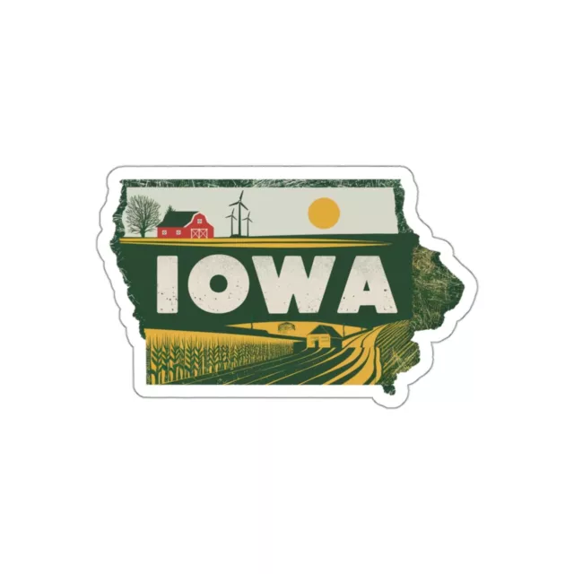 Kira Sticker With Iowa State Vinyl Outline Aesthetic Design United ...