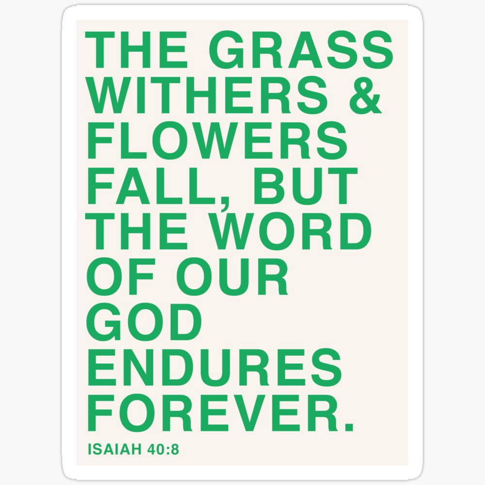 Kira Sticker Isaiah 40:8 - Perfect Birthday Gift For Everyone - Walmart.com