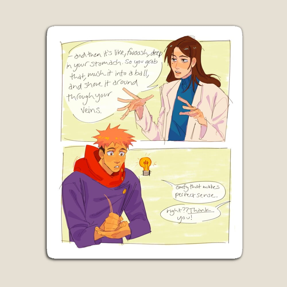 Kira Sticker With Ita Learning Cursed Technique (Canon) Decorative ...