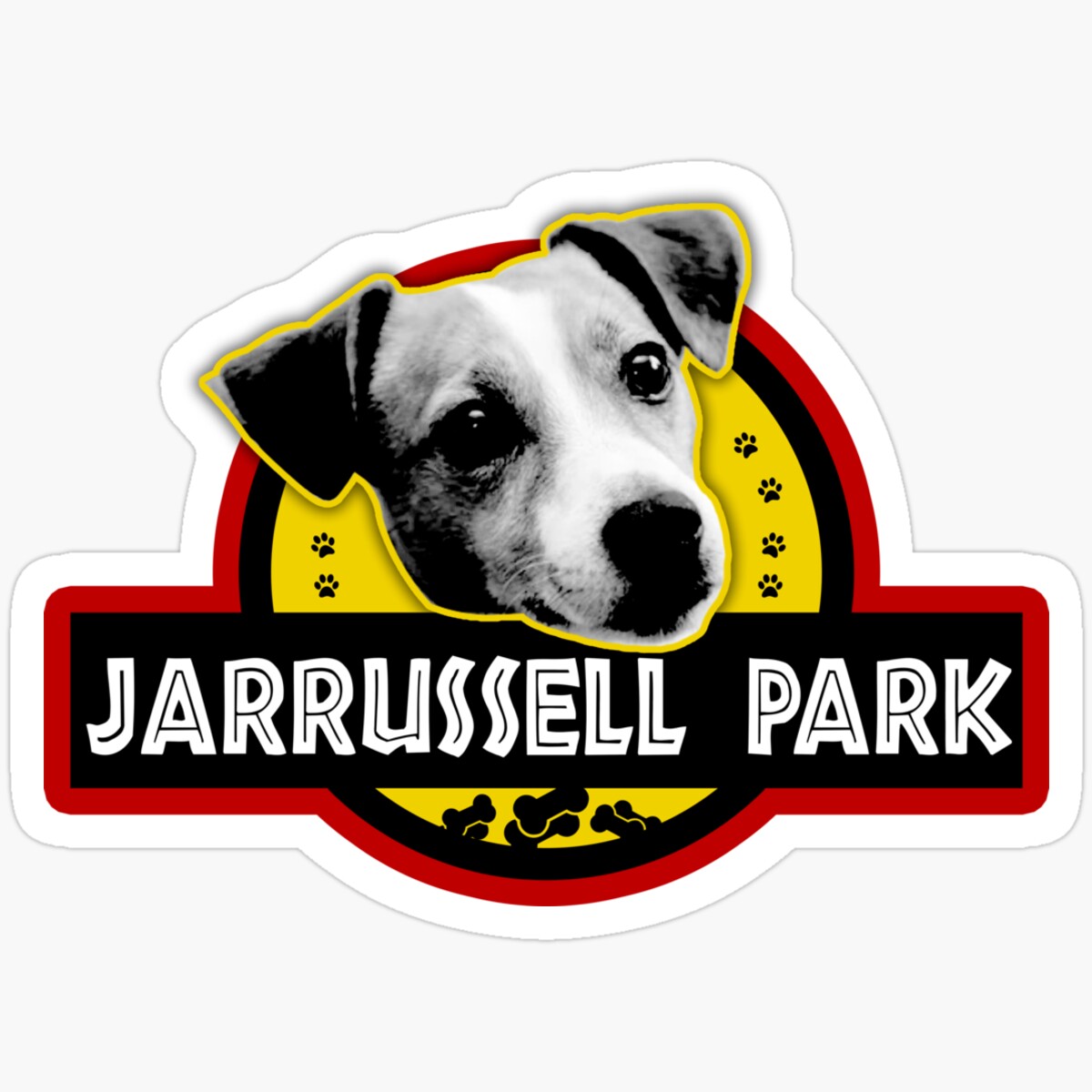 Kira Sticker - Jack Russel Jarrussell Park Funny Logo Design T-Shirt ...