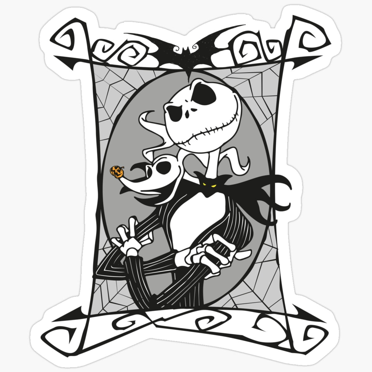 Kira Sticker - Jack Skellington And Zero - The Nightmare Before ...