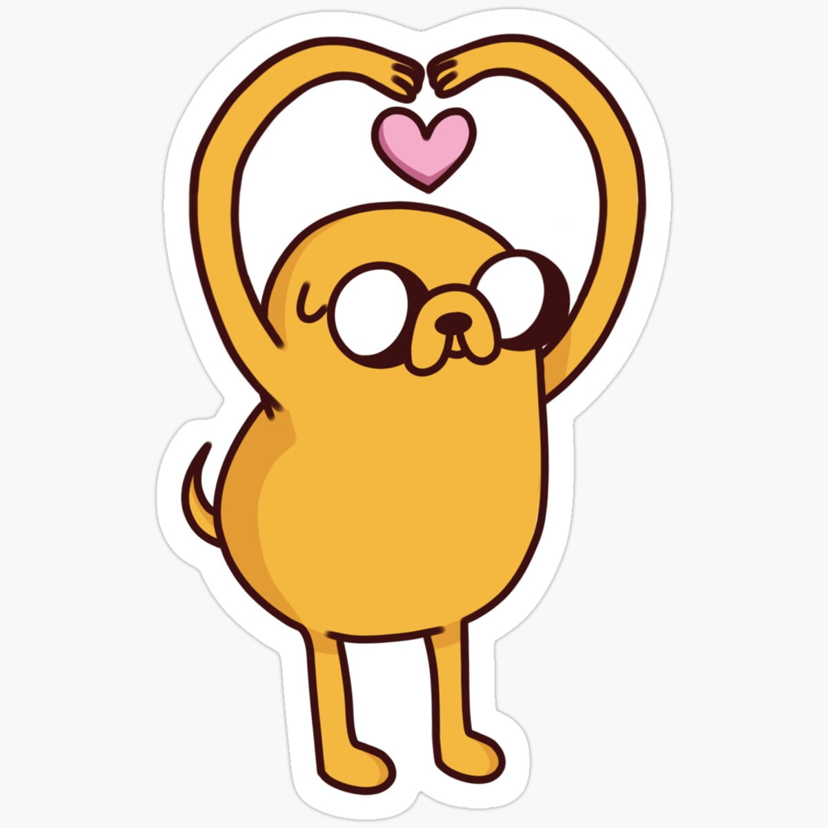 Kira Sticker - Jake Heart Sticker, Funny Waterproof Decal For Pet ...